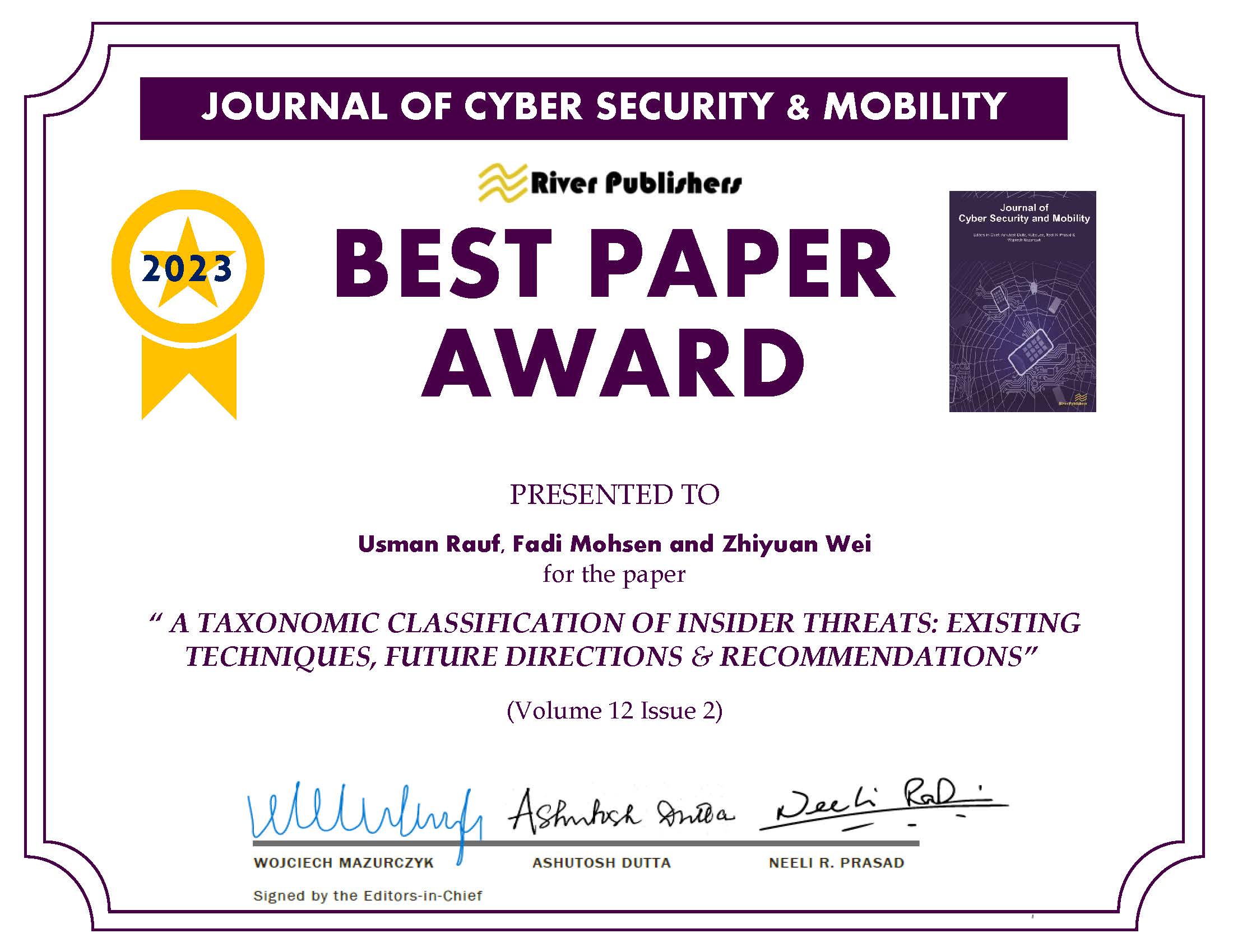 Mercy Faculty and Student’s Research Wins Prestigious Best Paper Award ...