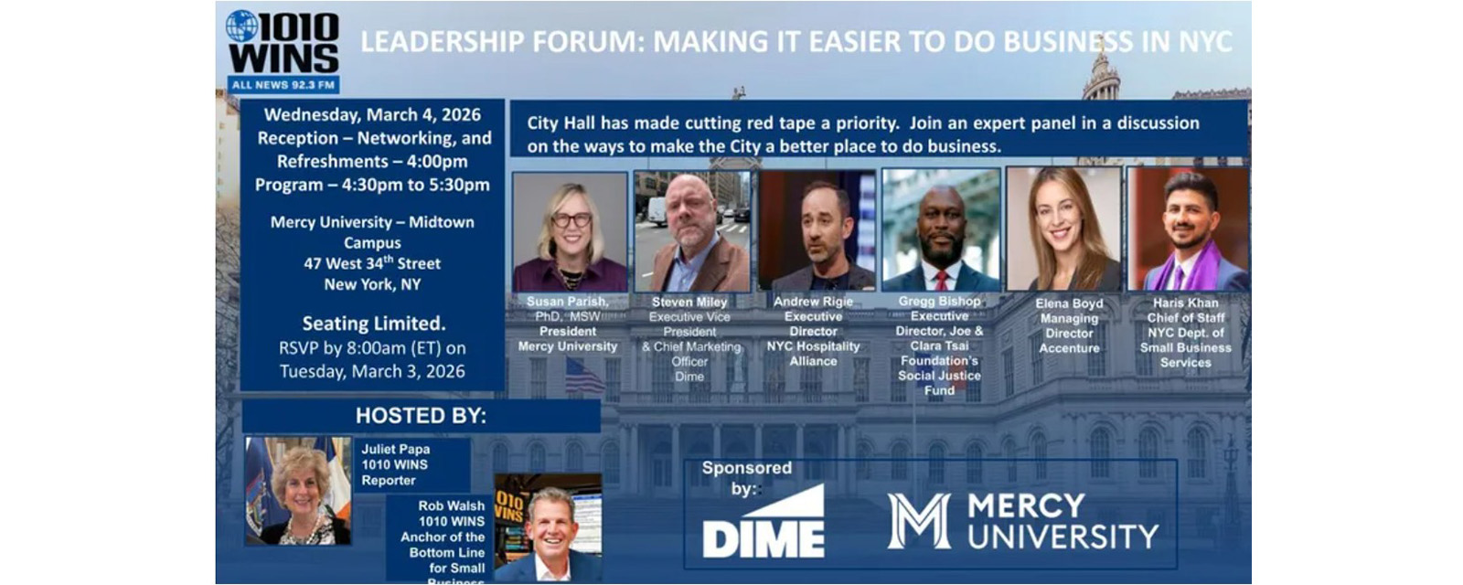Mercy University Hosts Business Leaders for Conversation on NYC's ...