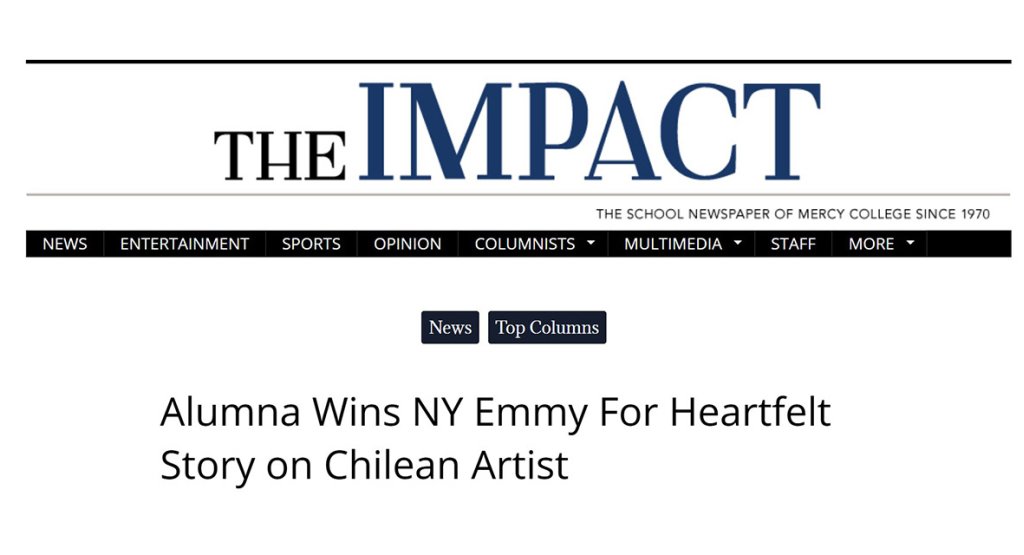 The Impact: Mercy Alumna Wins NY Emmy For Heartfelt Story on Chilean ...